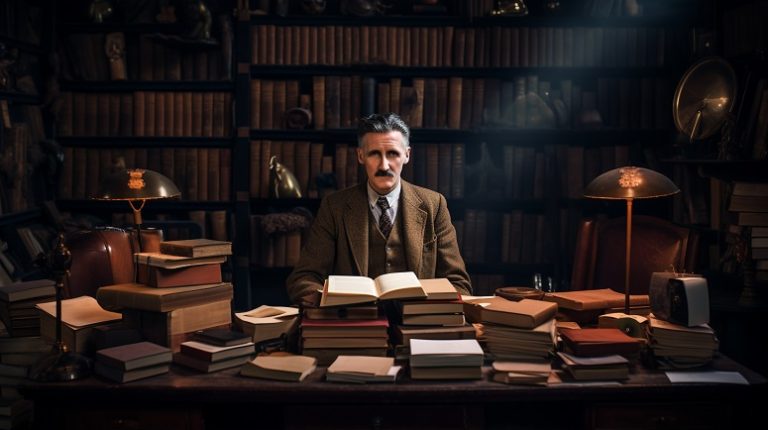 George Orwell, the acclaimed British author and political commentator ...